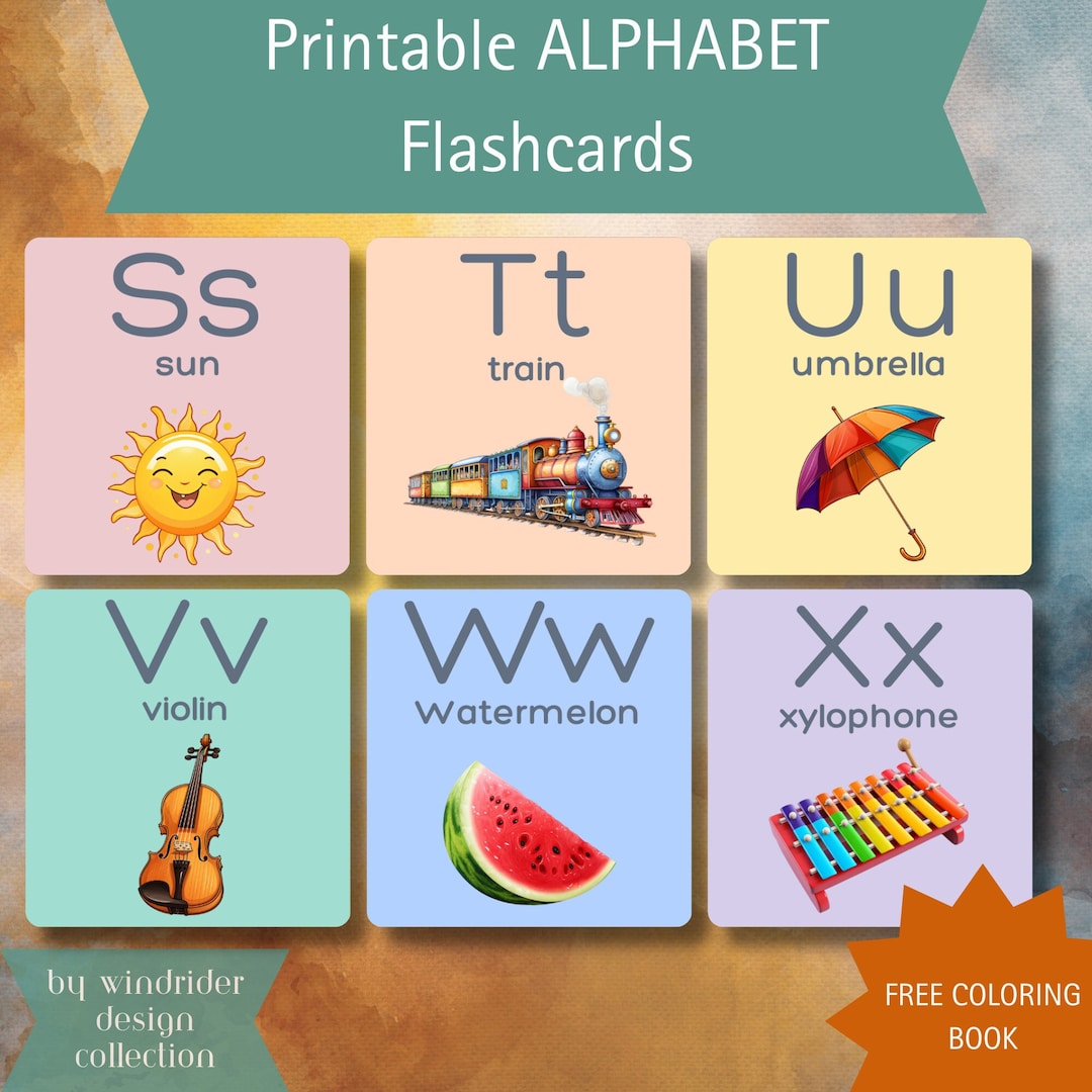 Printable Alphabet Flash Cards, Classroom Decor, Toddlers Preschool ...