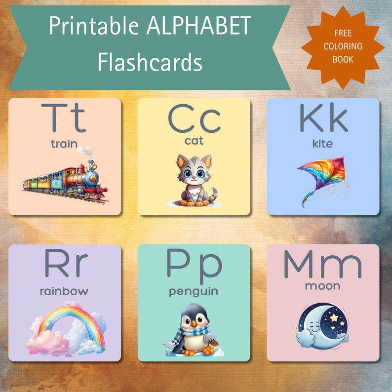 Printable Alphabet Flash Cards, Classroom Decor, Toddlers Preschool ...