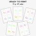 Rainbow Alphabet Cards, ABC Flash Cards, Educational Cards, A-Z Cards ...