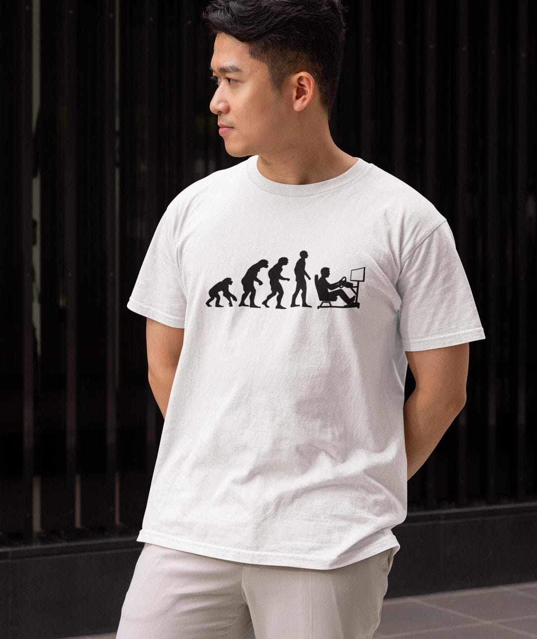 Evolution of a Sim Racer | Funny E-sports Comedy T-shirt | Assetto ...