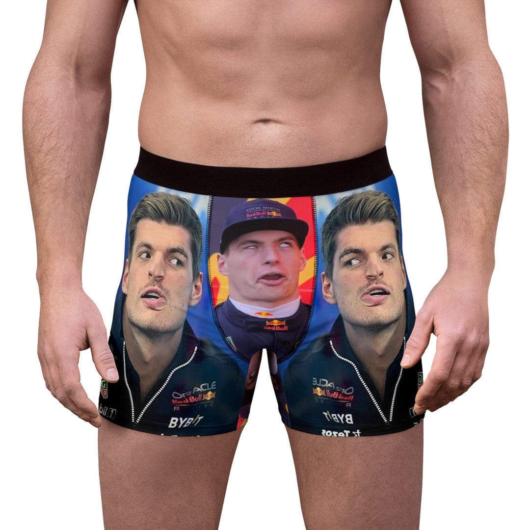 Max Verstappen Funny Underpants Mens Comedy Boxer Briefs F1 Underwear Red Bull Racing Gift for ...