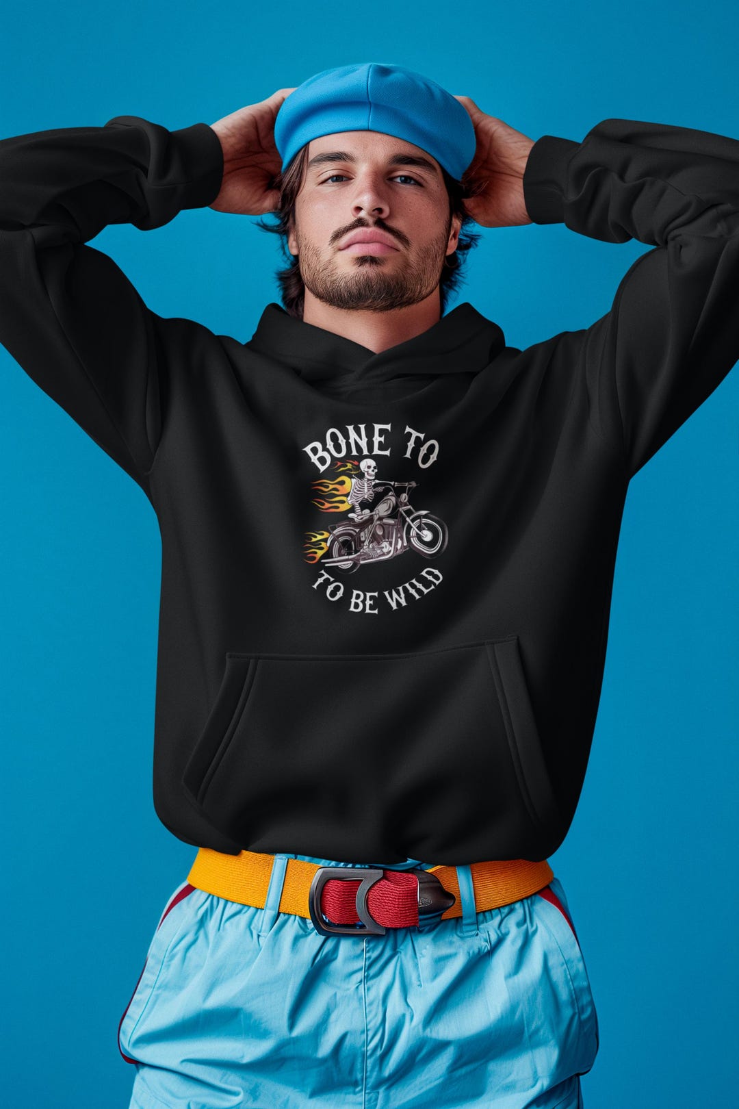 Title: Bone to Be Wild Skeleton Biker Art Print Funny Halloween ...