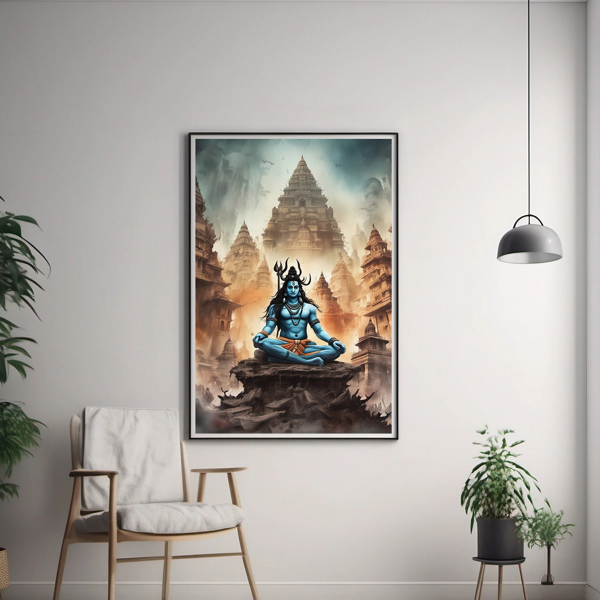 Lord Shiva Wall Art Printable, Shiva Wall Art, Hindu God Art, Shiva ...