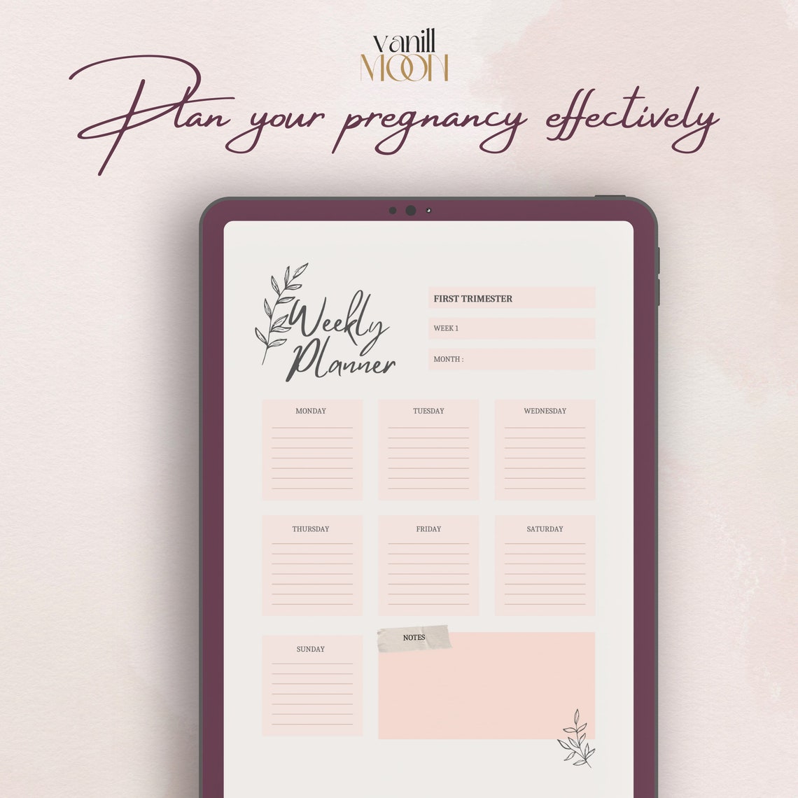 Printable Pregnancy Planner Digital Pregnancy Planner Printable ...