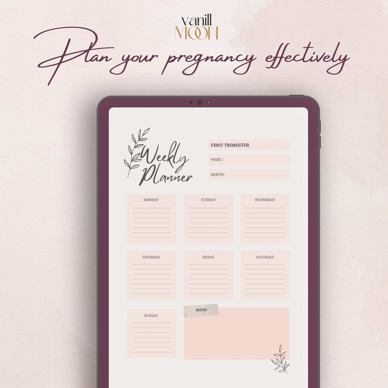 Printable Pregnancy Planner Digital Pregnancy Planner Printable ...