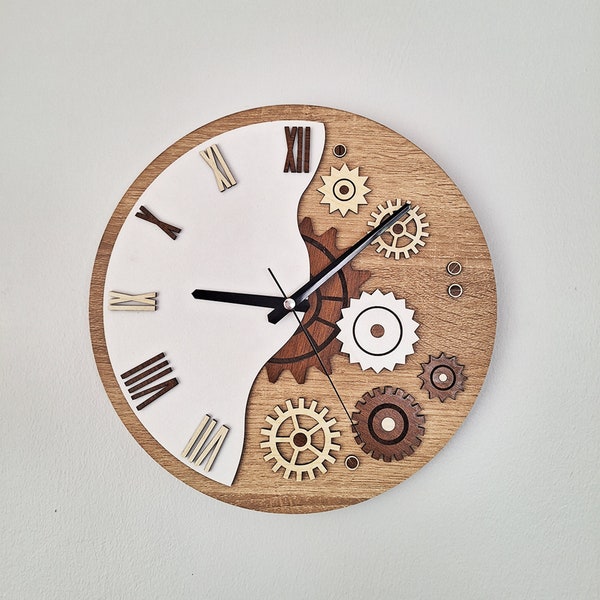 Cogwheels Wall Clock - Etsy