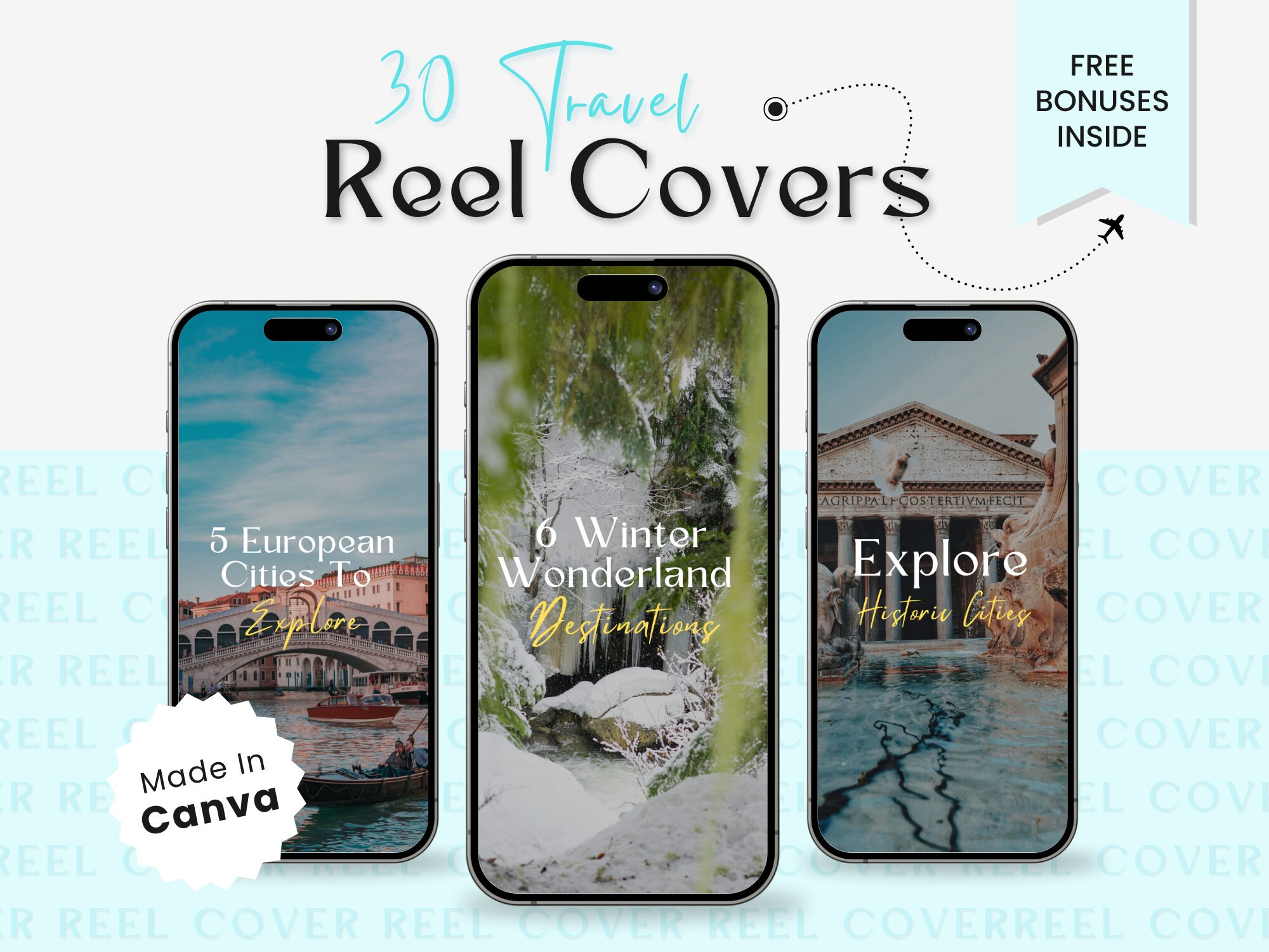 30 Reel Templates Instagram Reel Covers Reel Cover Template Travel ...