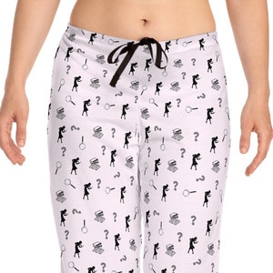 Girl Detective Pajama Pants - Womens PJ Pants - Mystery Themed Pajama ...