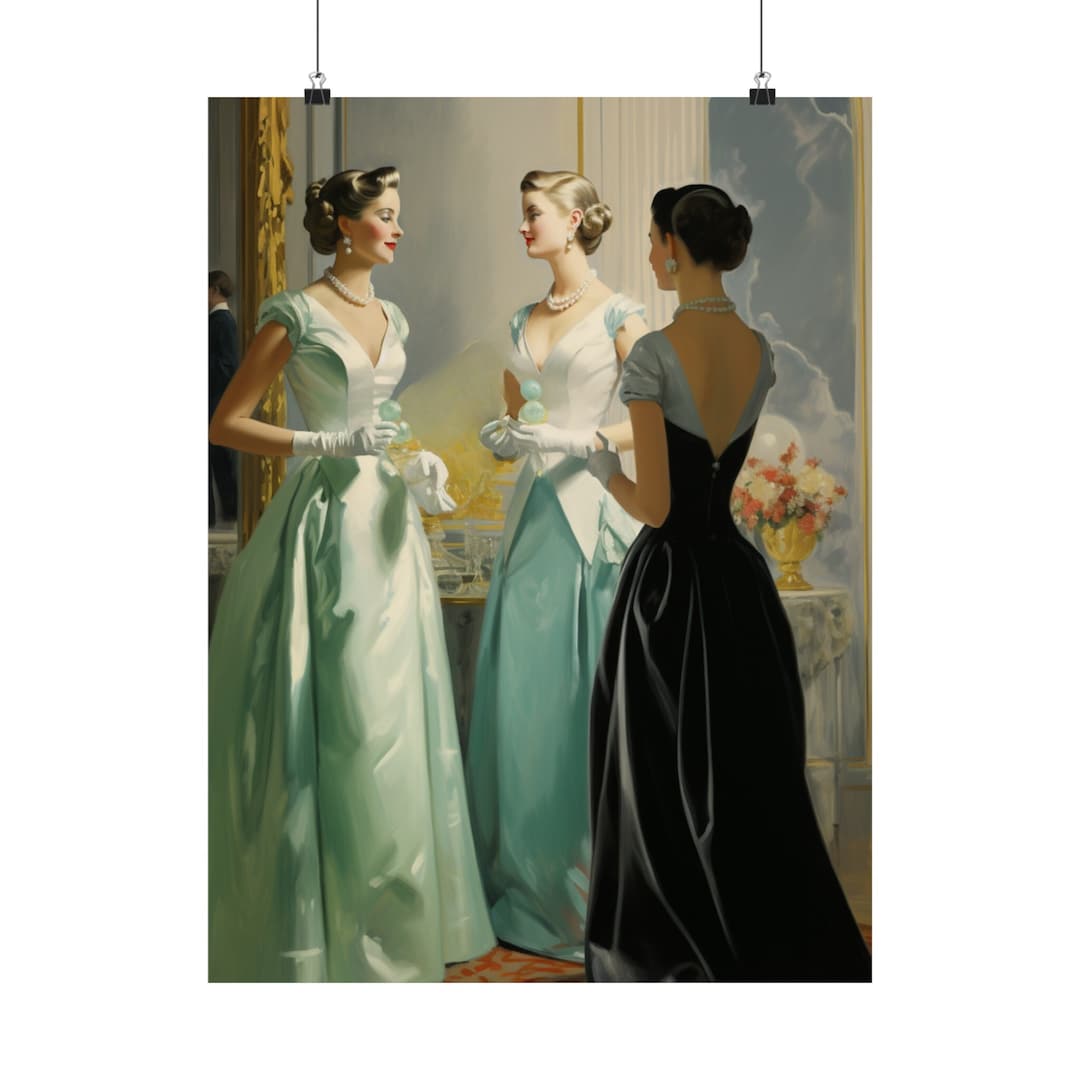 1940s Art Style Poster - the Cotillion Matte Vertical Poster - Lovely ...