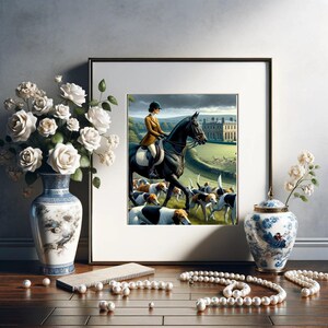 Lady Fox Hunting Wall Art - "the Green Vale" Equestrian Themed Canvas ...