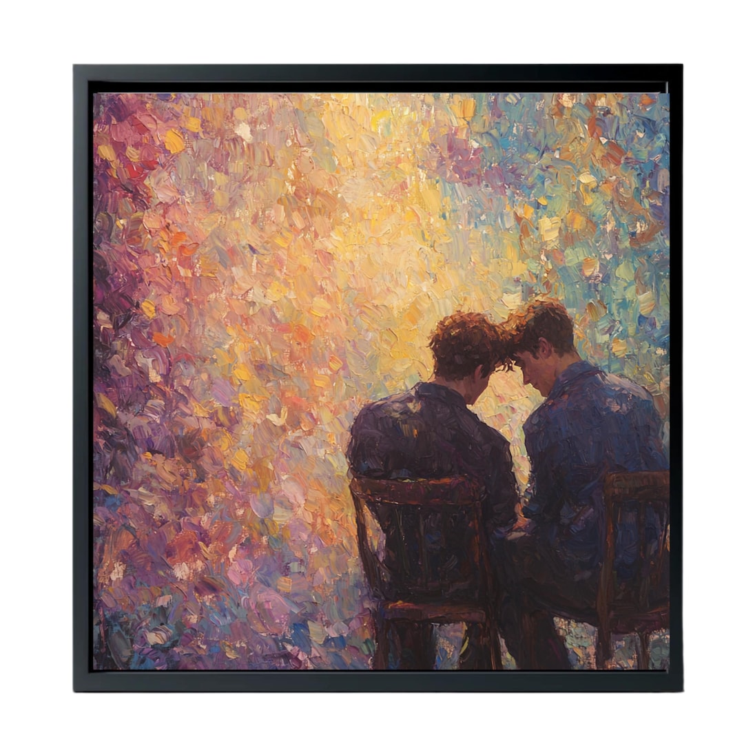Expressionist LGBT Wall Art - "over the Rainbow" Square Canvas Art ...