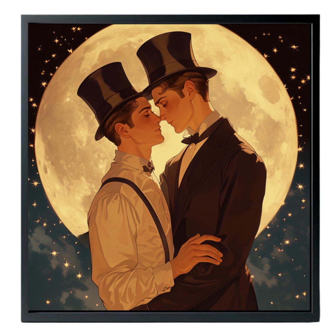 Queer Art Retro Vibe - 1920s Style Wall Art - Autumn Themed Square ...