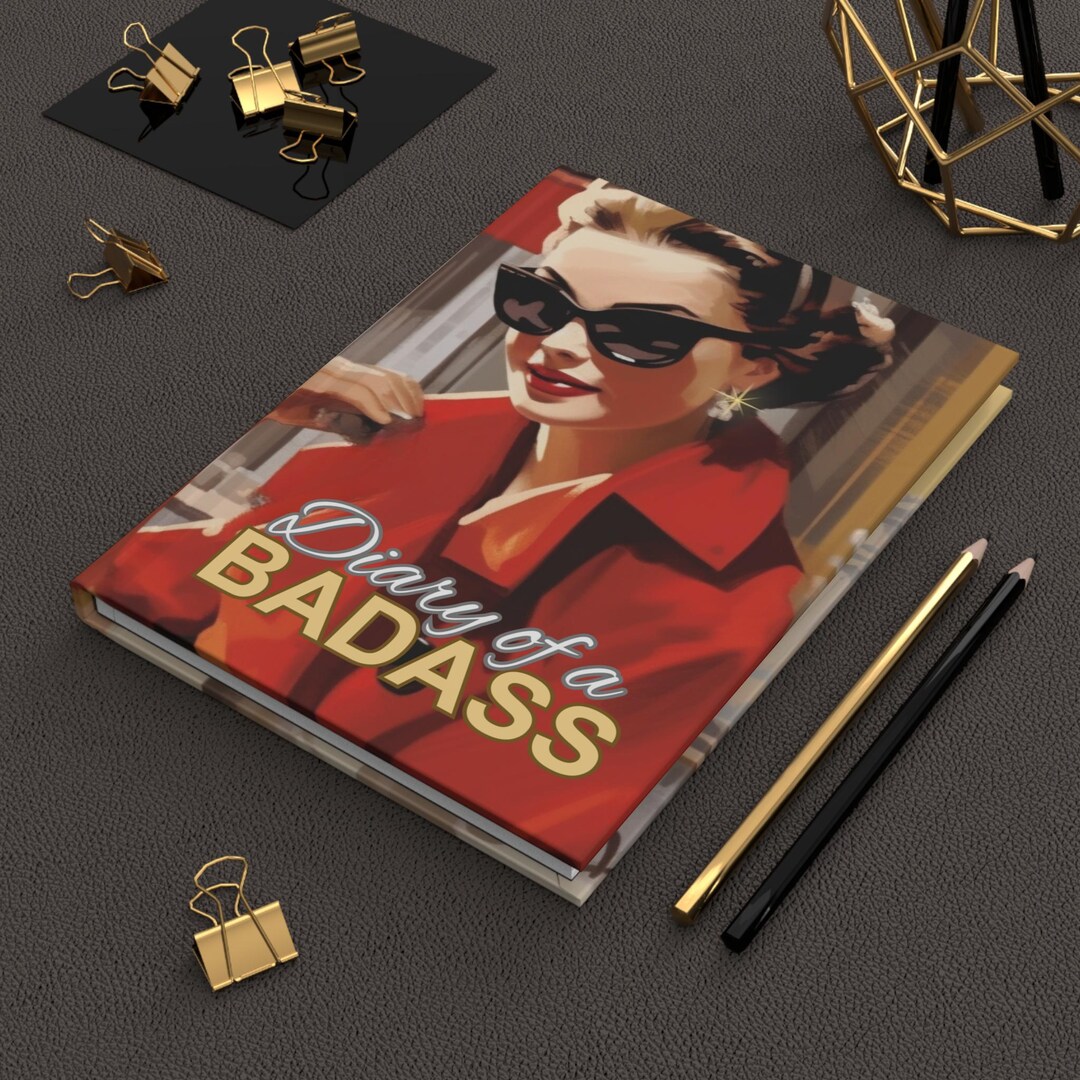 Diary of a Badass Blank Journal - Elegant Matte Hardcover Notebook ...