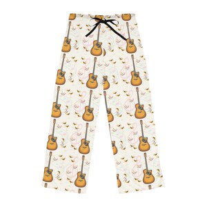 Guitar Girl Sleep Pants - Cute Music Themed Pajama Bottoms - Comfy Cozy ...