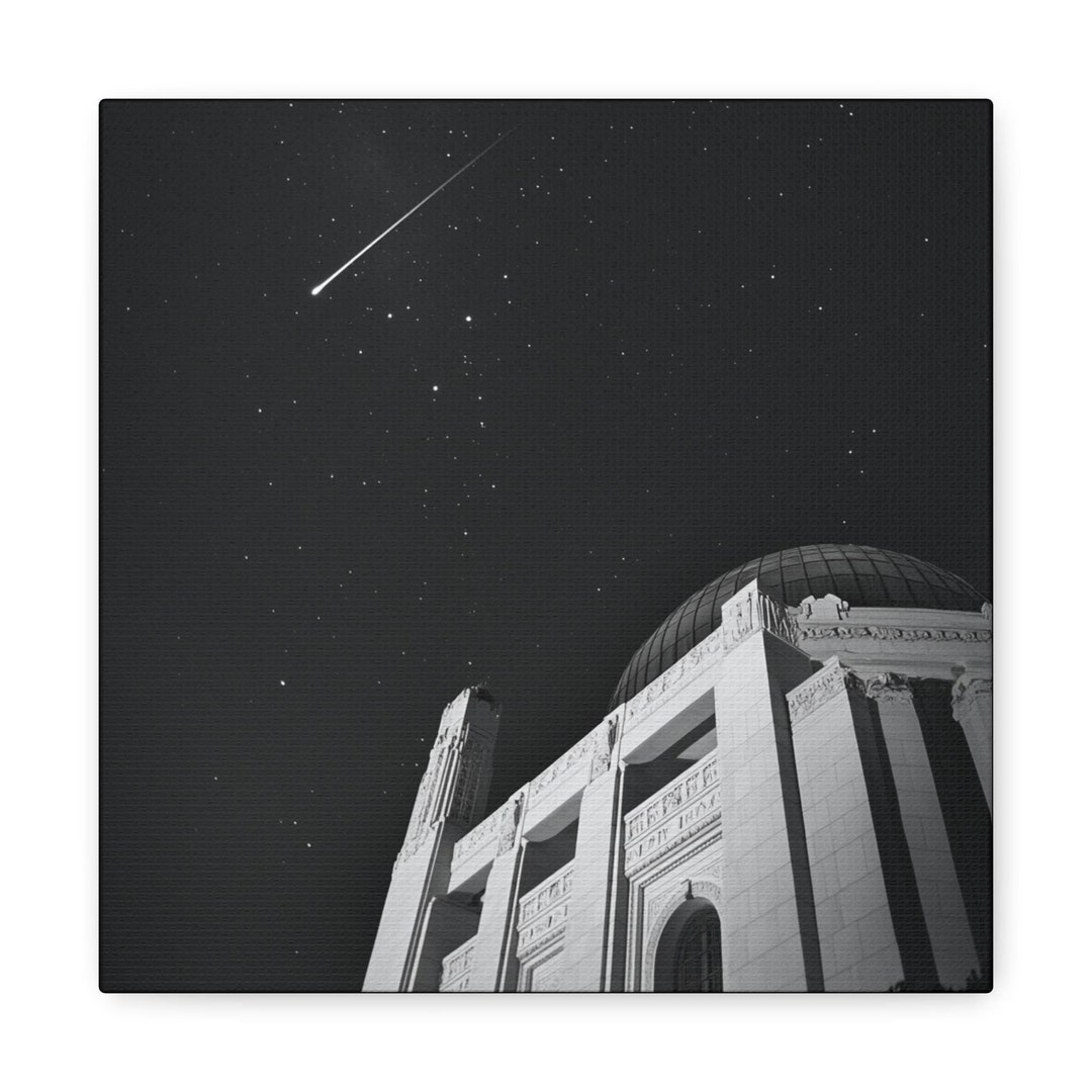 Observatory Art Print - "bowl of Stars" Square Canvas - Black and White ...