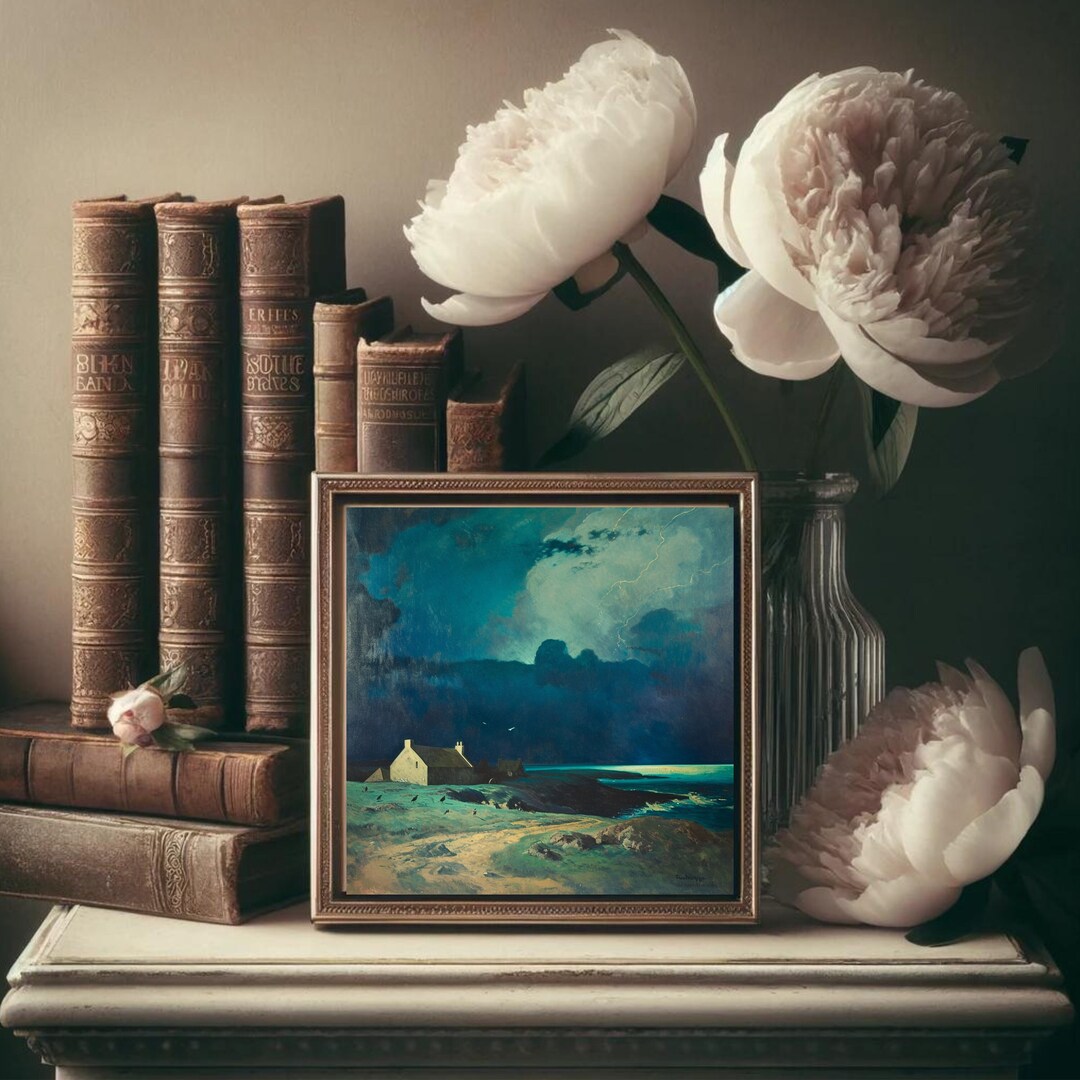 Scottish Croft Art Print the Croft Square Canvas Gallery Wrap Scottish ...