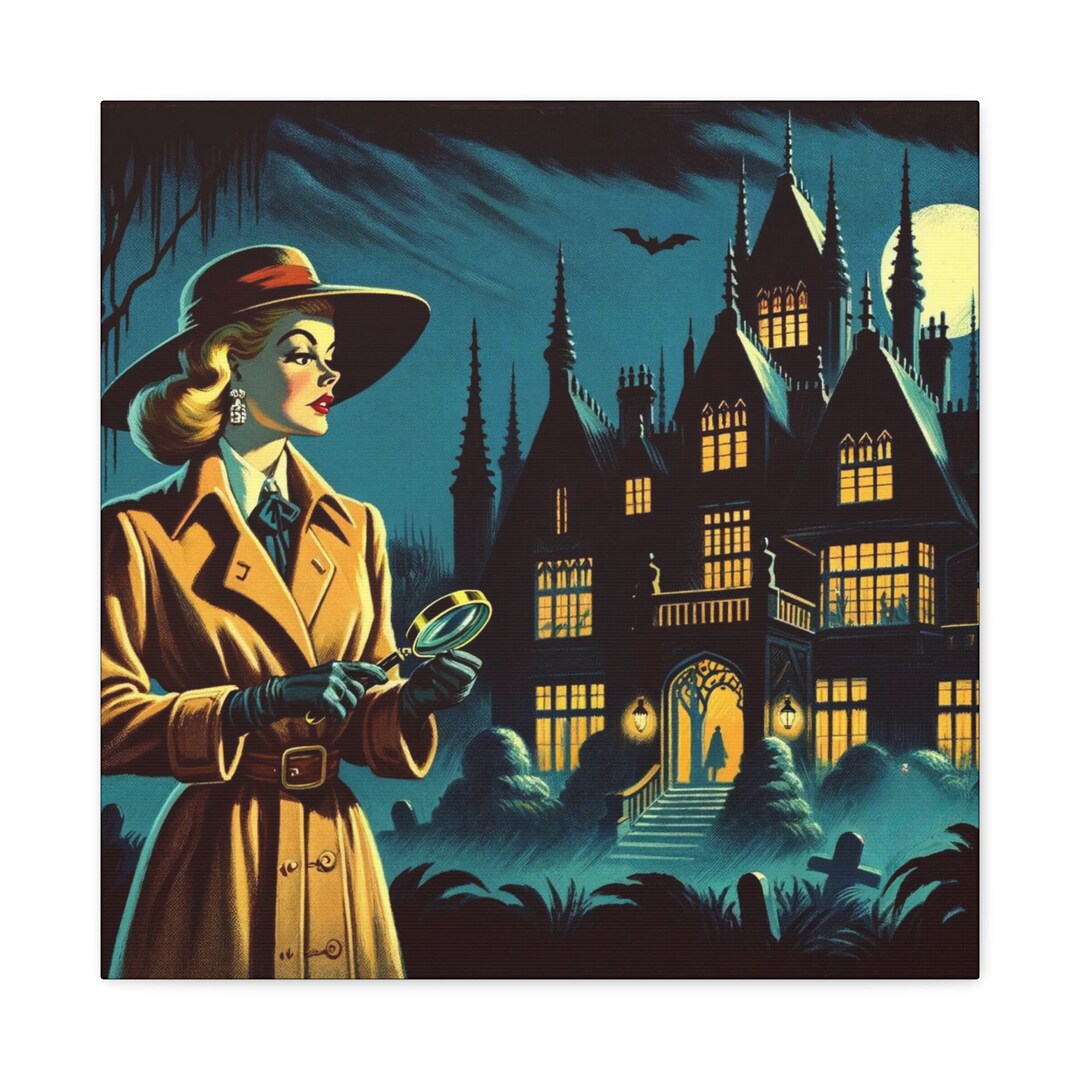 Retro Lady Sleuth Art Print - "i Knew This Was a Bad Idea" Square ...
