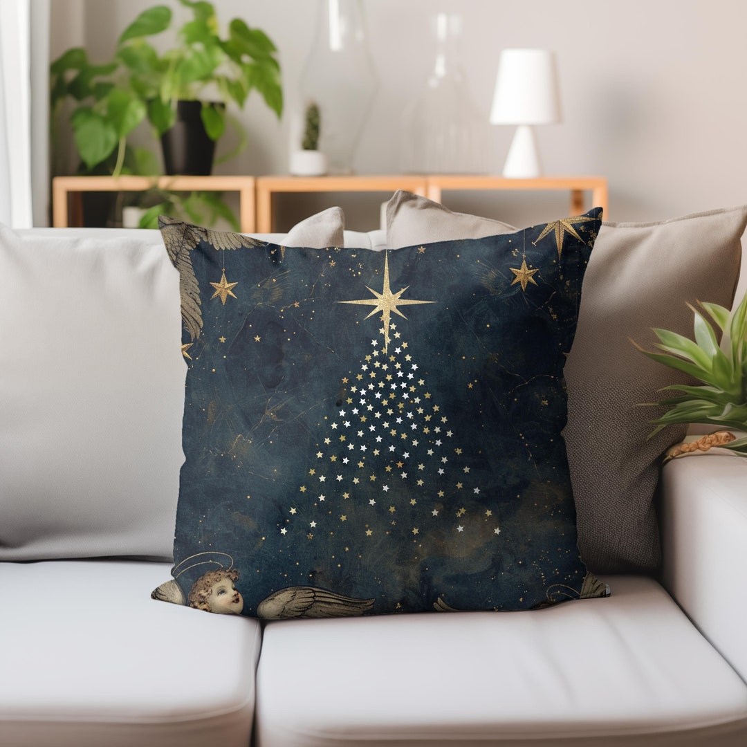 Vintage Celestial-inspired Throw Pillow - Victorian Style Cherubic ...