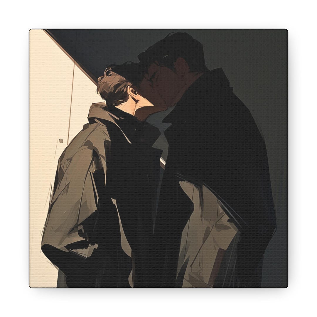 Male/male Romantic Wall Art - "overheard in a Stairwell" LGBTQ Themed ...