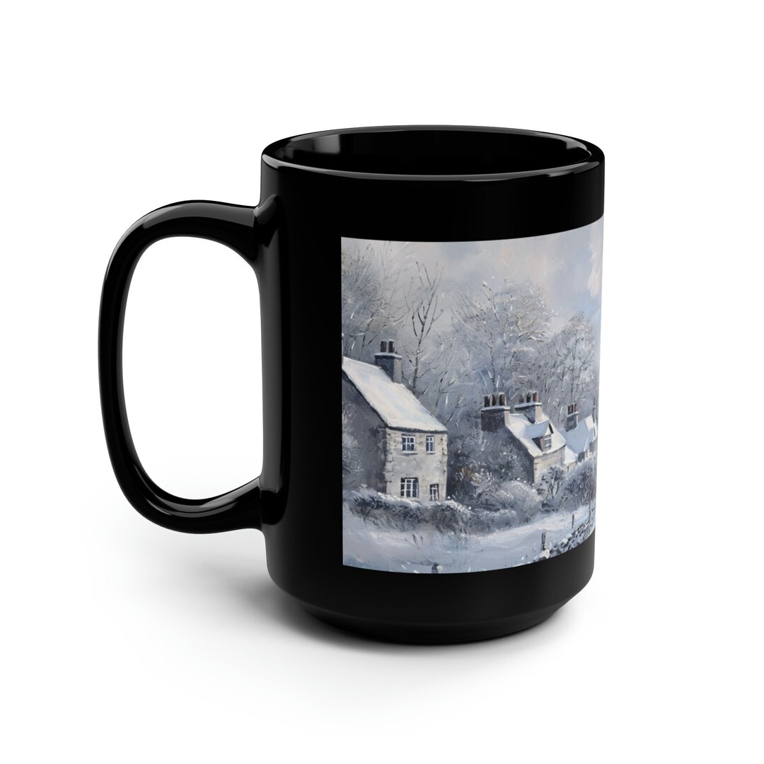 Snow Winter Scene Mug Snowy English Lake District Art Mug Microwave ...