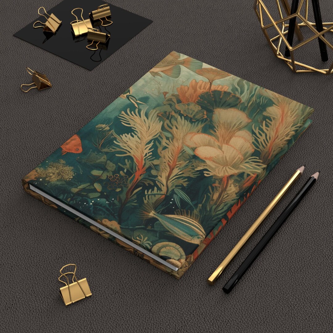 Whimsical Fish Journal - Undersea Garden Hardcover Journal Matte ...