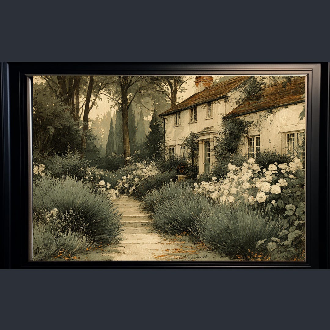 English Country Garden Canvas Print - 