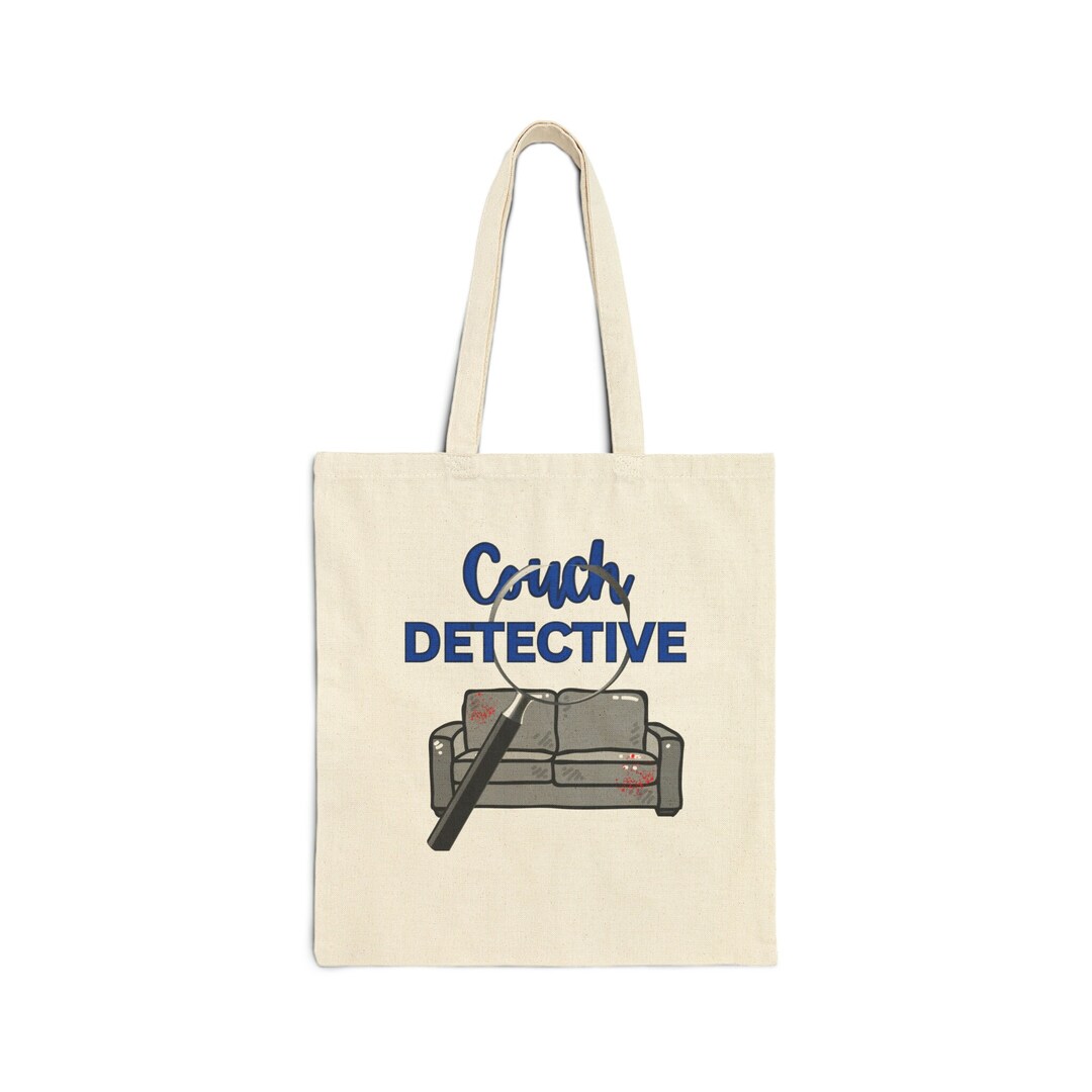 Couch Detective Carryall Natural Cotton Canvas Tote Bag True Crime Fan ...