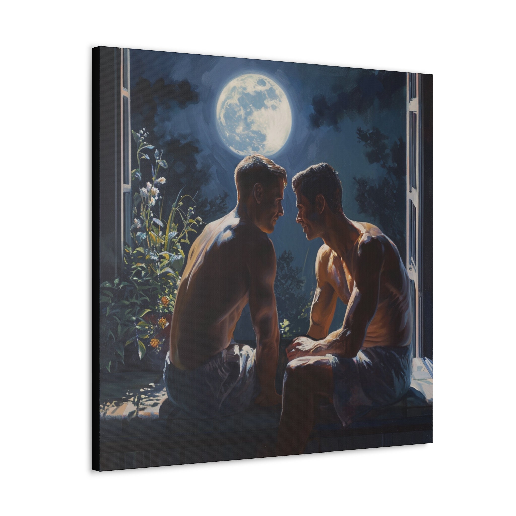 Gay Men Art Print how Does Your Garden Grow Square Canvas Gallery Wrap ...