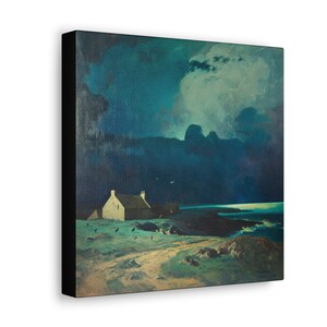 Scottish Croft Art Print - the Croft Square Canvas Gallery Wrap ...