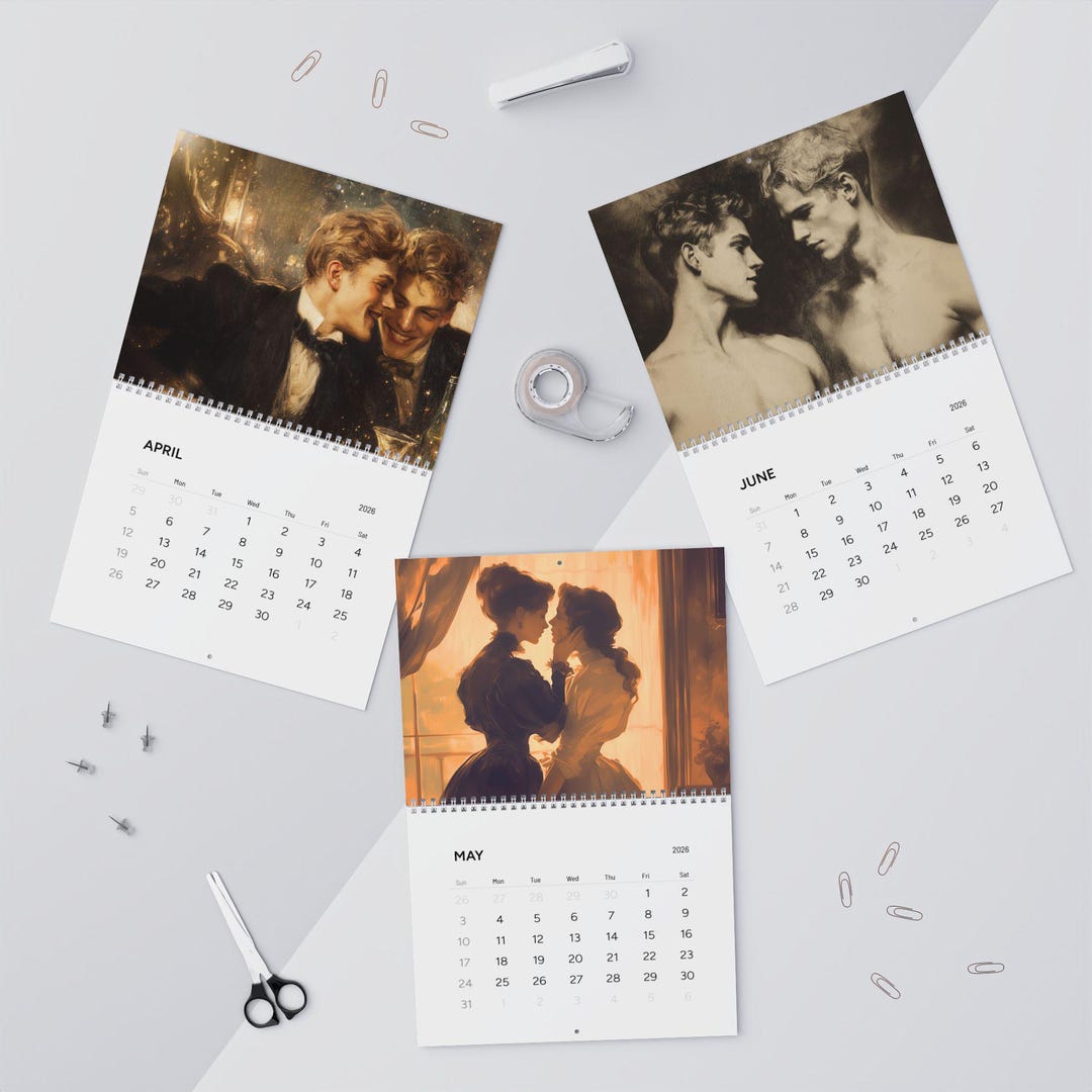 LGBT Art Wall Calendar for 2026 - Secrets of the Gilded Age - Vintage ...
