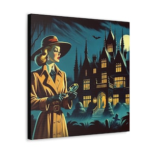 Retro Lady Sleuth Art Print - "i Knew This Was a Bad Idea" Square ...