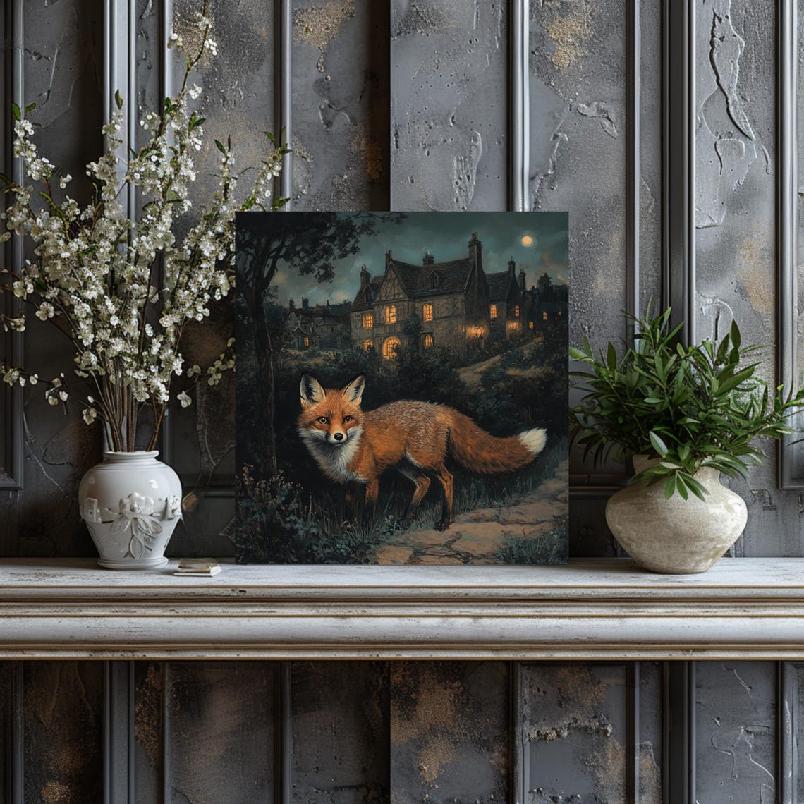 Red Fox Art Print - "morning of the Hunt" Matte Square Poster - English ...