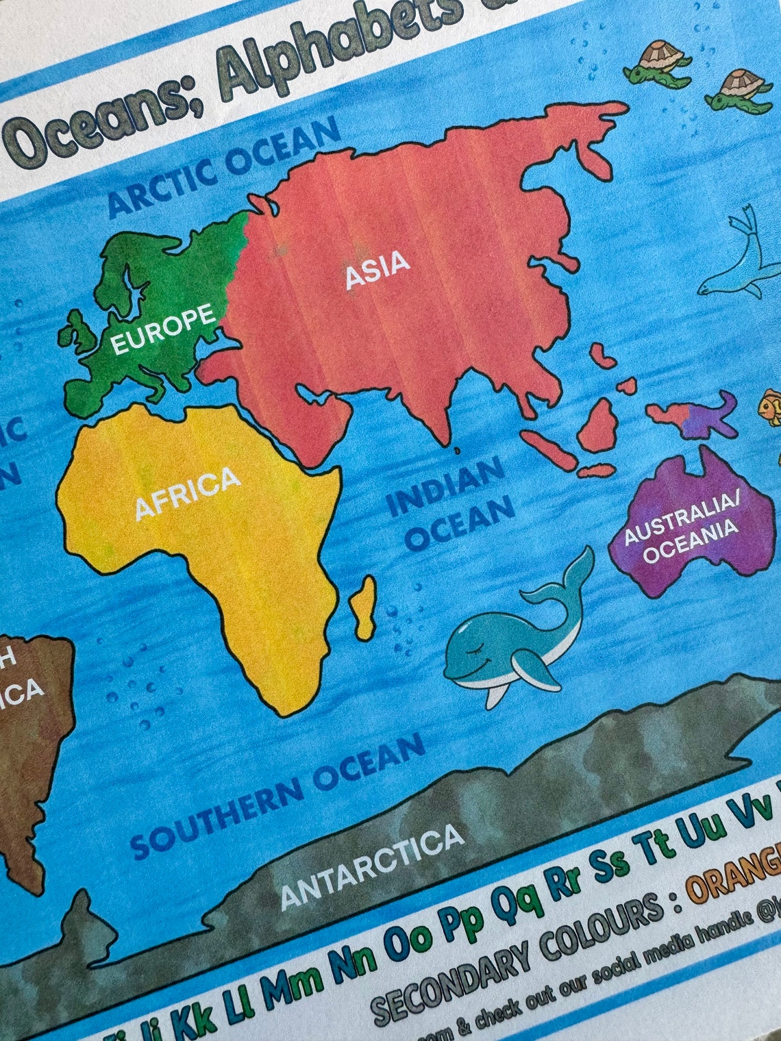 Learn Continents and Oceans; Alphabets and Colors - Preschool ...