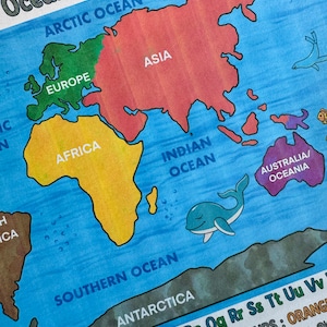 Learn Continents and Oceans; Alphabets and Colors - Preschool ...
