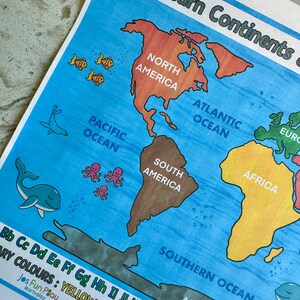 Learn Continents and Oceans; Alphabets and Colors - Preschool ...