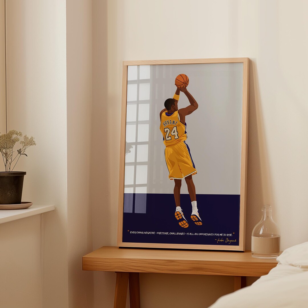 Kobe Bryant Poster - Basketball Prints - NBA - Basketball Gift - Etsy