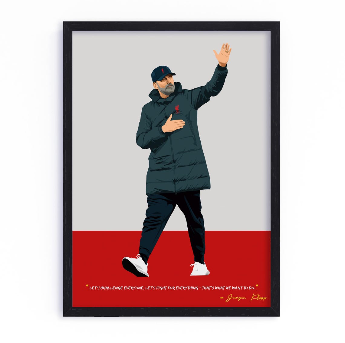 Jurgen Klopp Poster- Liverpool Prints - Liverpool Gift - Jurgen Klopp ...