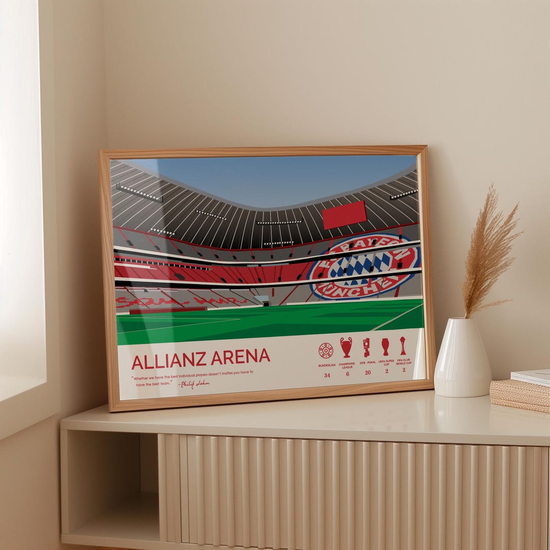 2025 Updated Allianz Arena - Bayern Munich Poster - Allianz Arena ...