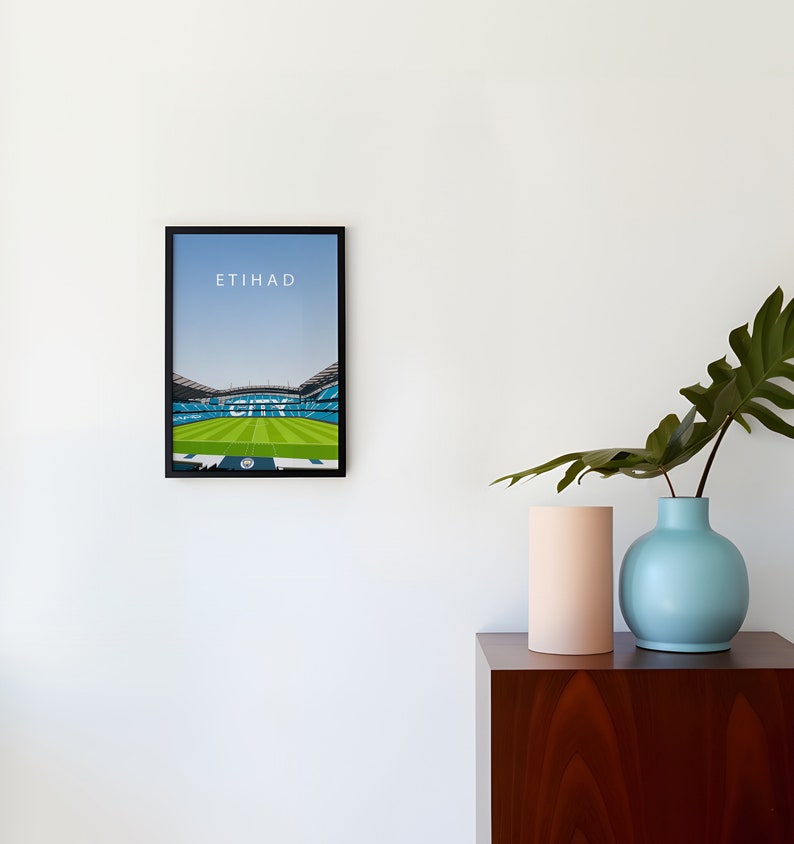 Etihad Stadium Print Manchester City Stadium Poster Man City Gifts - Etsy
