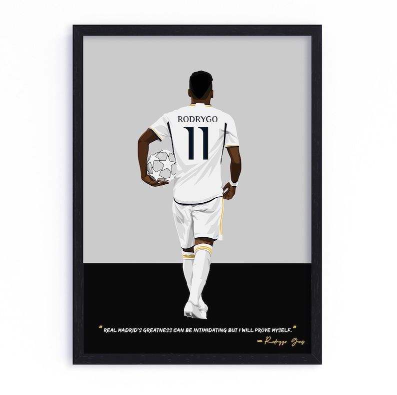 Rodrygo Poster - Real Madrid Art Print - Etsy