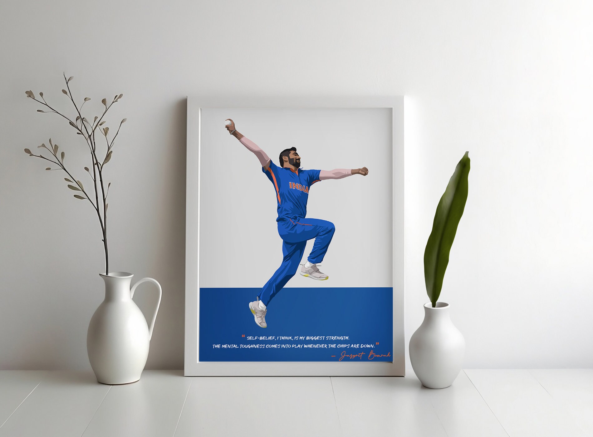 Jasprit Bumrah Poster - Indian Cricket Team - Cricket Prints - Etsy