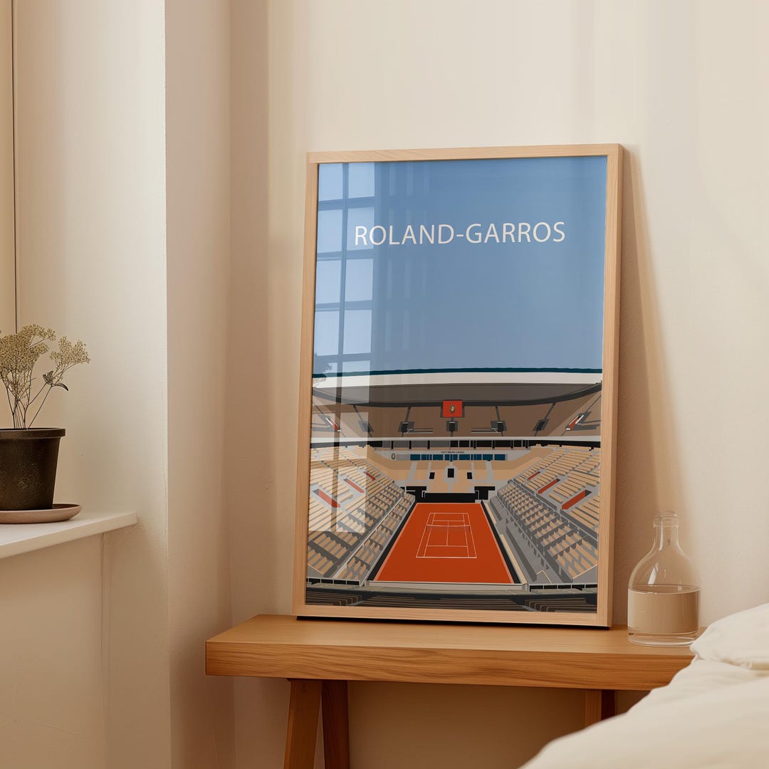 Roland Garros Print - French Open - Tennis Poster - Tennis Gifts - Etsy
