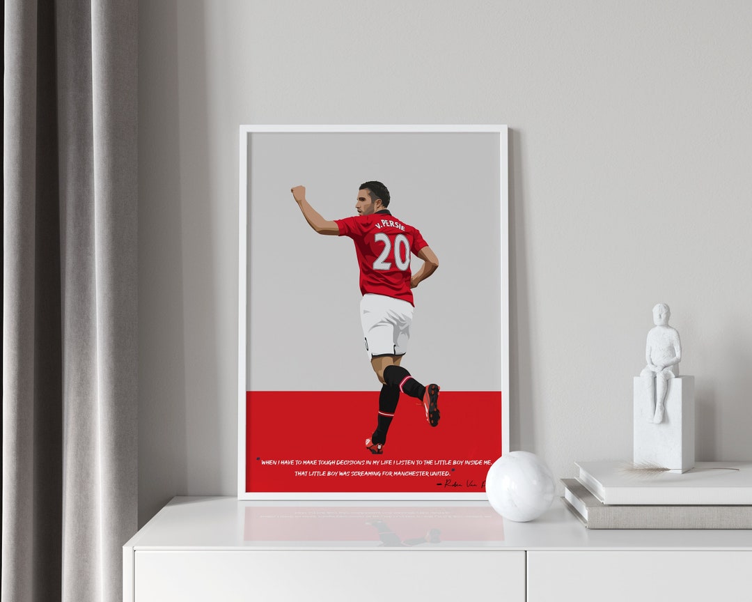 Manchester United Poster - Robin Van Persie: "striker's Elegance" Art ...