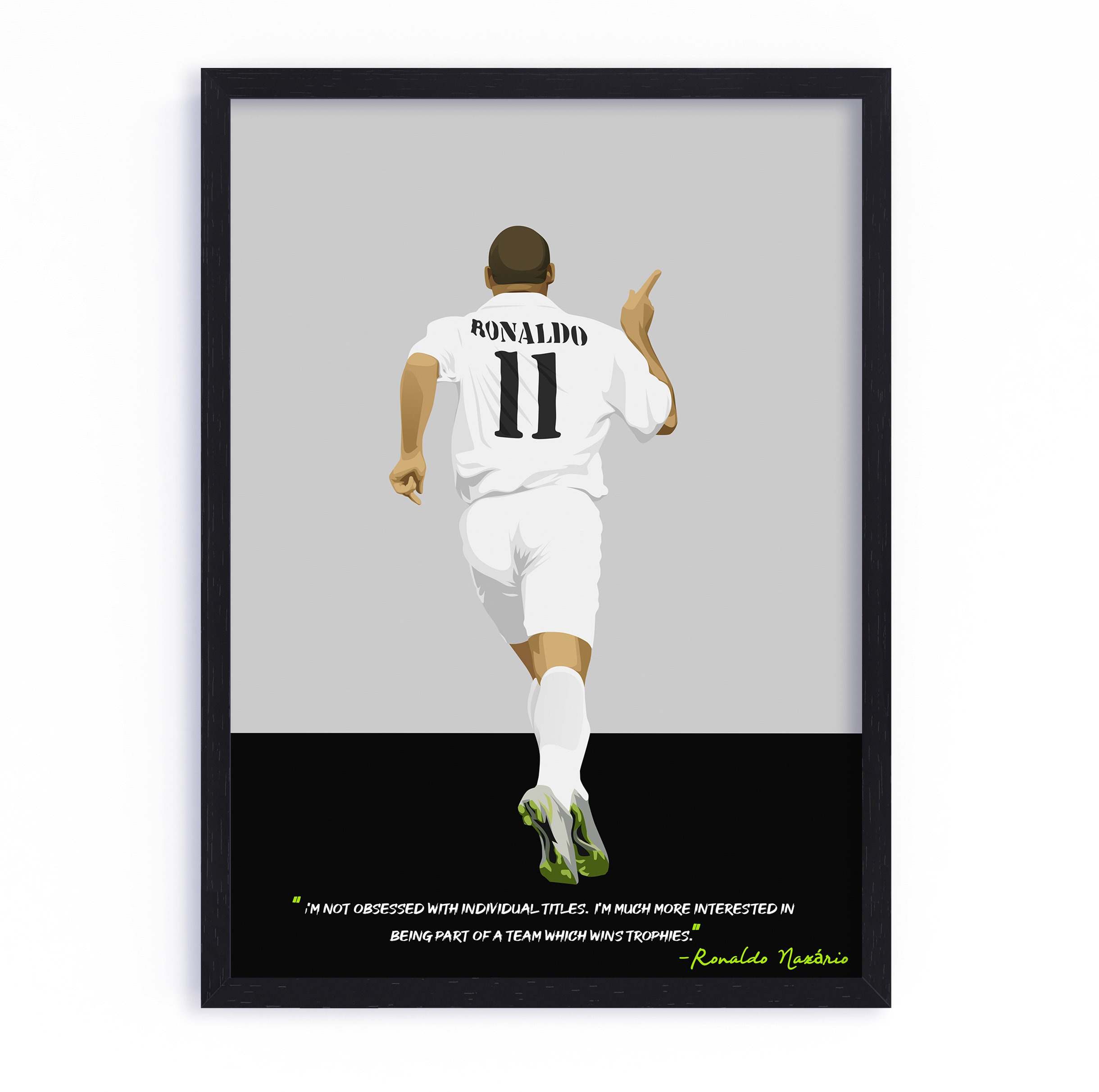 Ronaldo Nazario Poster - R9 - Real Madrid Art - Etsy