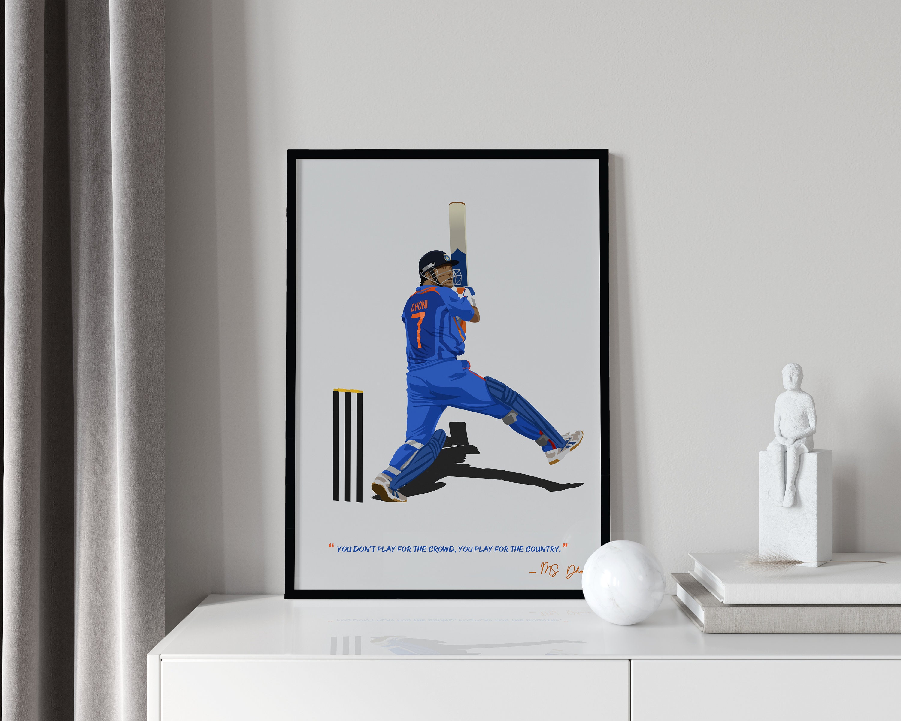 M.S. Dhoni Poster - Indian Cricket Team - Cricket Prints - A3 Size ...