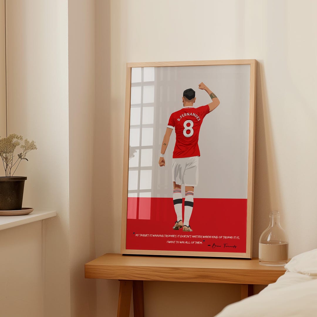Bruno Fernandes Print - Manchester United Gifts - Etsy