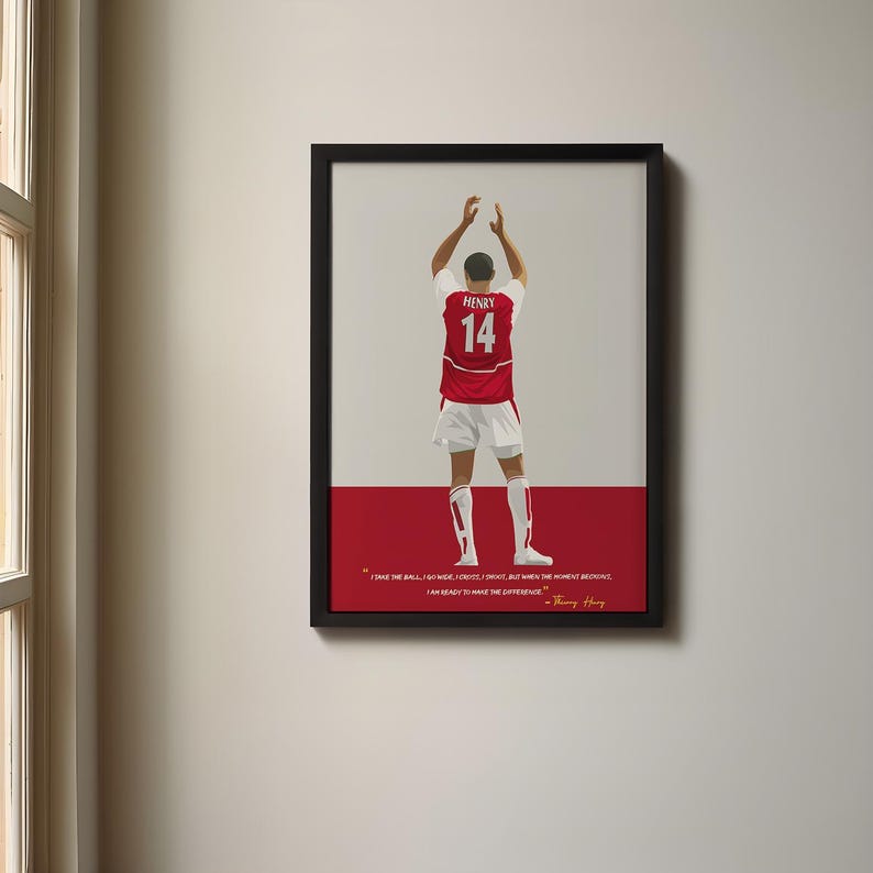 Thierry Henry Poster - Arsenal FC Poster - Arsenal Gifts - Etsy