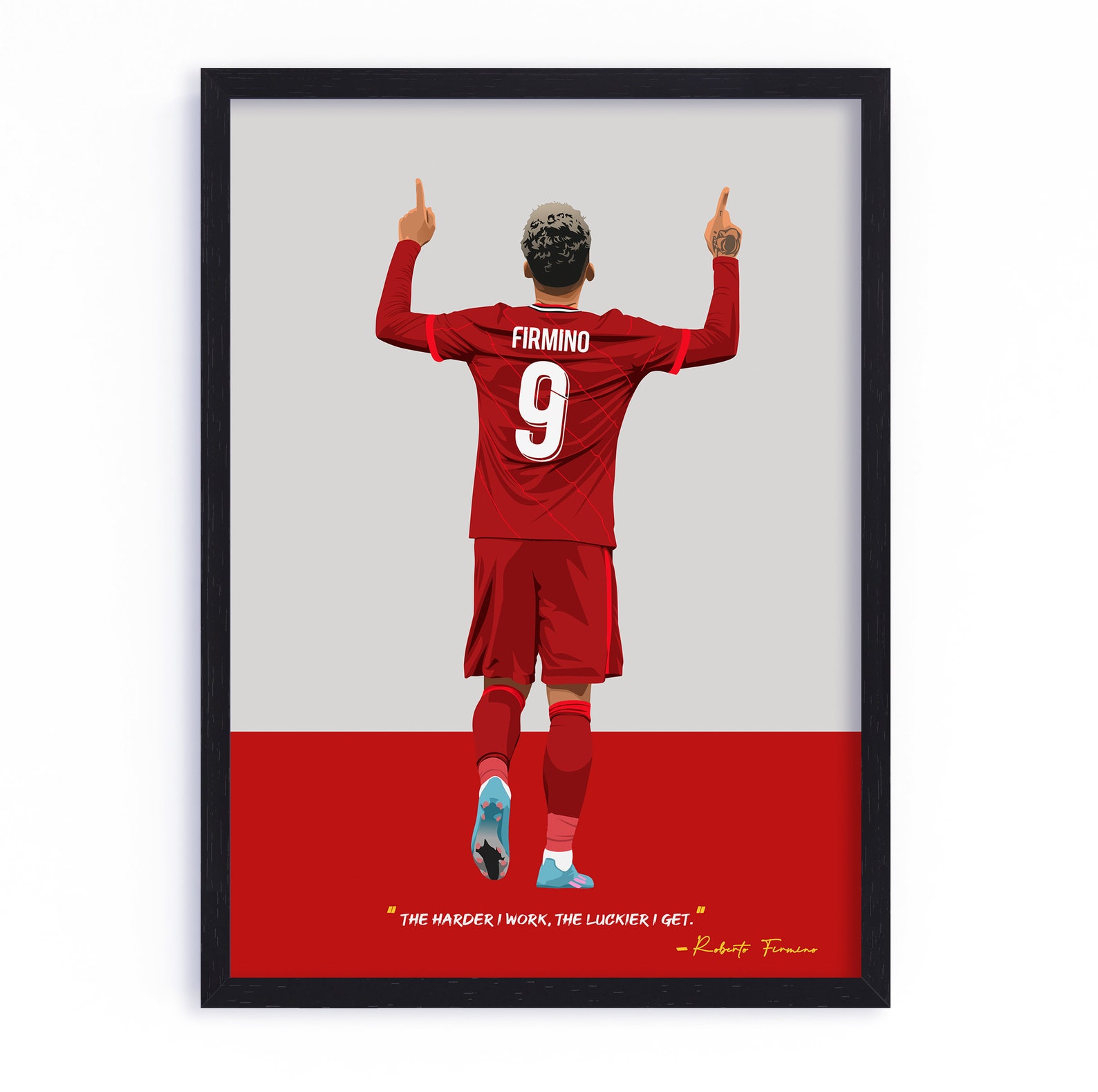 Roberto Firmino Poster - Liverpool Prints - Liverpool Gifts - Soccer ...