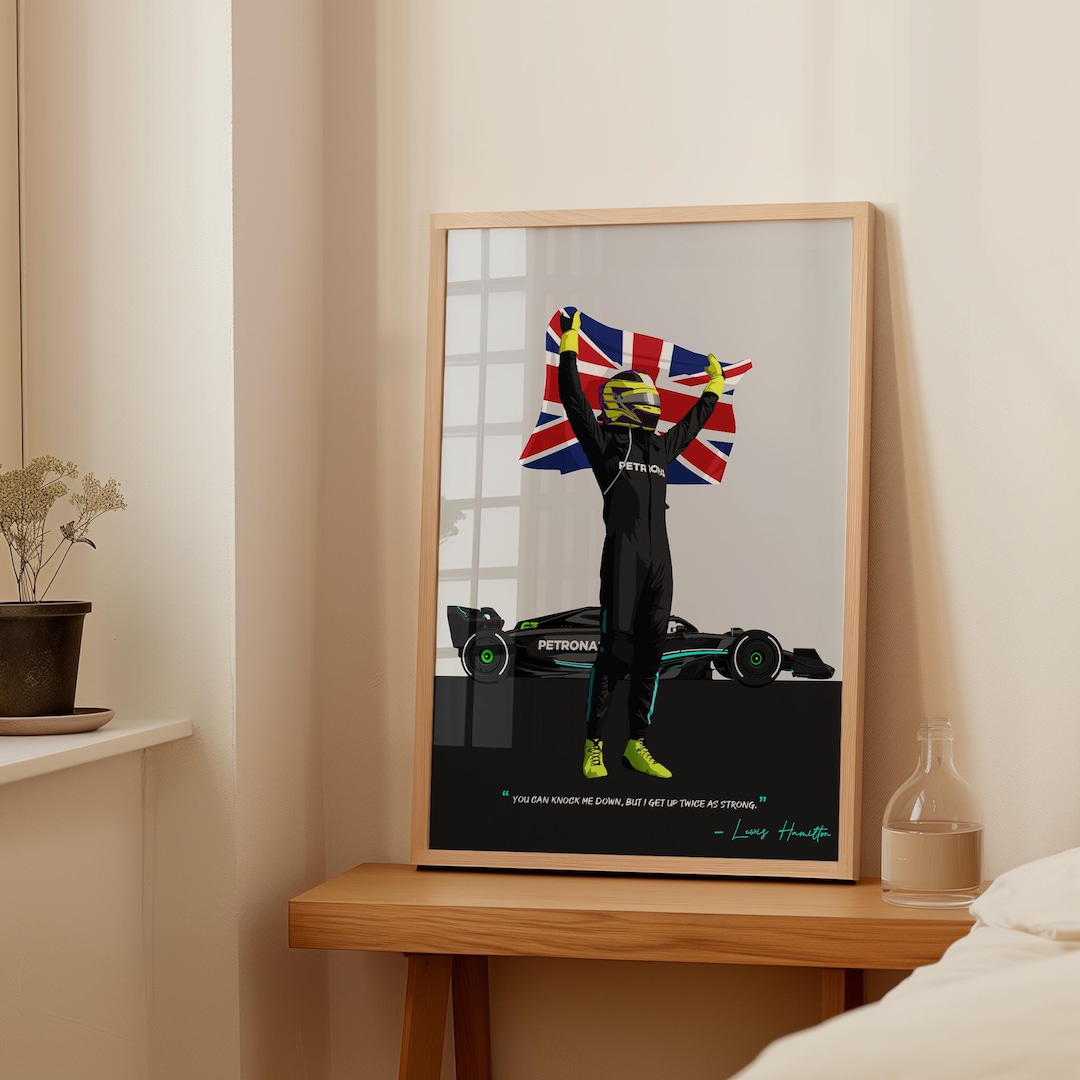 Lewis Hamilton Poster - Formula 1 Mercedes Prints - Hamilton Print - Etsy