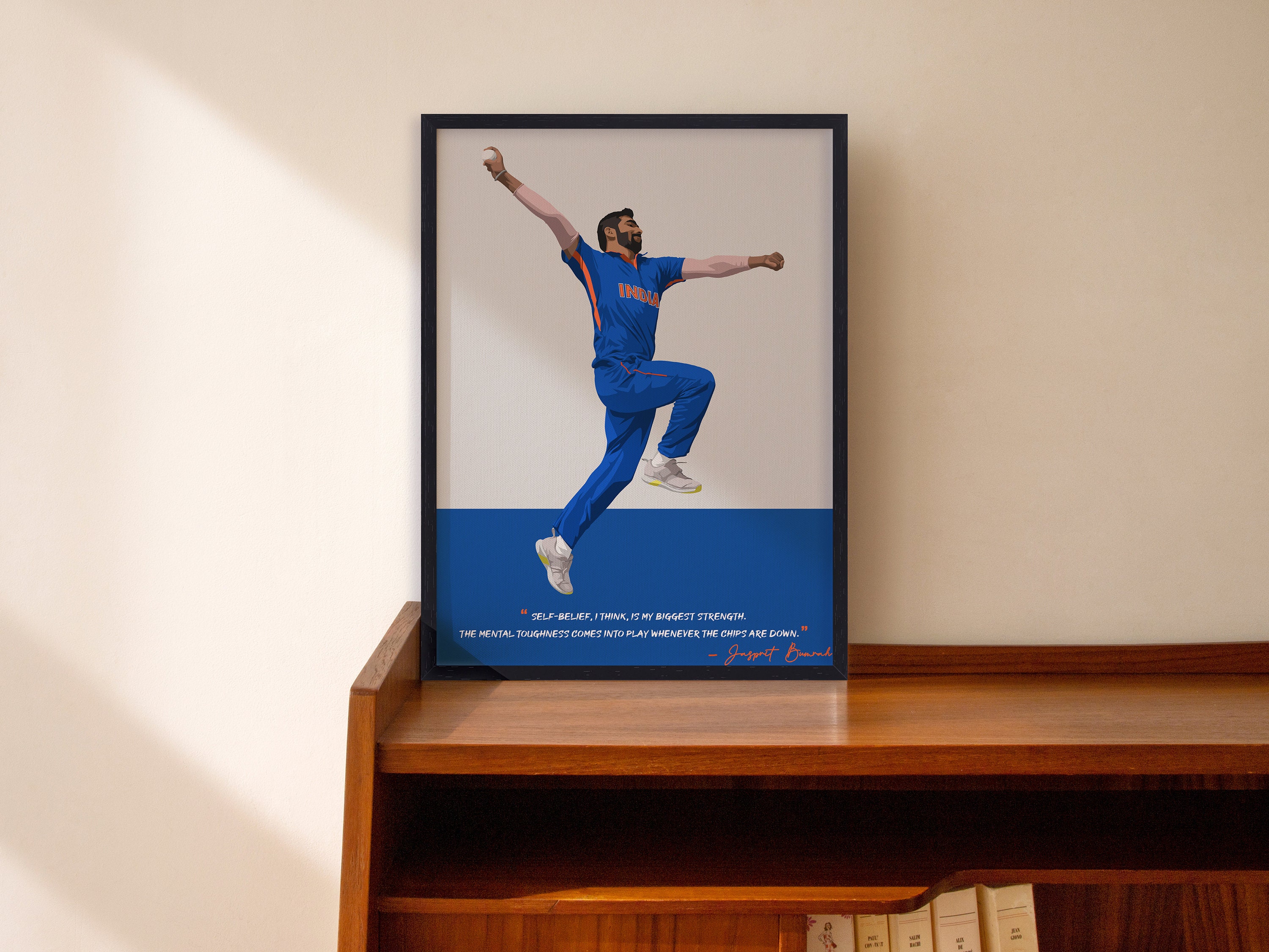 Jasprit Bumrah Poster - Indian Cricket Team - Cricket Prints - Etsy